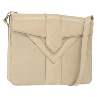 Saint Laurent Sac bandouli&egrave;re en cuir Pre-owned - Femme - Pre-owned - Beige - Taille: ONE Size