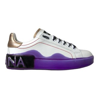 Dolce & Gabbana Femme, Chaussures, Blanc, Taille: 35 EU Baskets Portofino