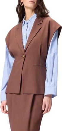 Pinko Pinko, Femme, Vestes, Brun, Taille: 42 FR Giacca