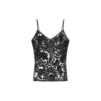 Golden Goose T&uuml;lltop mit Paillettenstickerei - - Tops - Damen - Schwarzk - M