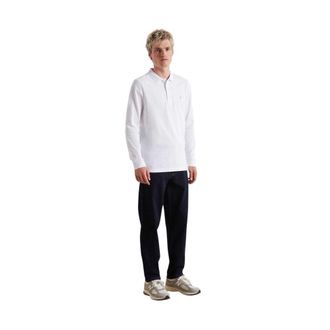 Farah Poloshirt f&uuml;r Herren, Baumwollmischung, Lang&auml;rmlig (Wei&szlig;)