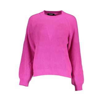 Desigual Schicker Rollkragenpullover mit Kontrastdetails - - Knitwear - Damen - Rosa - 2XL