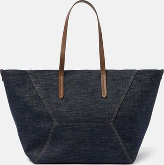 Brunello Cucinelli Tote Bag Duo Large aus Denim