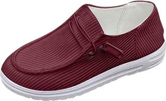Generic Mocassins &agrave; enfiler pour femme - L&eacute;g&egrave;res et confortables - Chaussures de course d&eacute;t&eacute; tiss&eacute;es respirantes - Semelle souple - Chaussures de loisirs - An