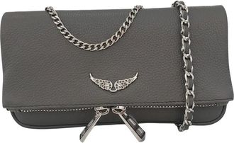 Zadig&Voltaire Femme, Sacs, Gris, Taille: ONE Size Rock Nano Clutch