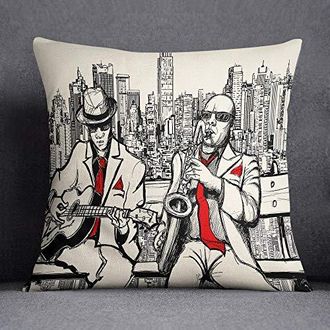 Bonamaison Le Jardin du Lin Kissenhüllen, Cotton, Mehrfarbig, 45x45