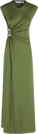 CHRISTOPHER ESBER Femme, Robes, Vert, Taille: 32 FR Robe de soir&eacute;e en jersey orn&eacute;e de pierres min&eacute;rales
