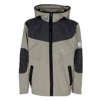 Nike Atmungsaktive Windjacke mit Kapuze - - Sport - Herren - Grau - XL