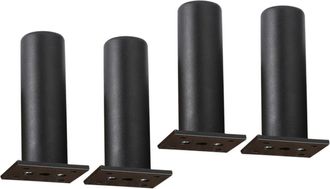 Angoily 4 St&uuml;ck Aluminiumlegierte M&ouml;belbeine Schwarz Montageplatten Stabile Ersatzbeine f&uuml;r Sofa Stuhl und Tv Schrank Einfache Montage H&ouml;henverstellbar und La