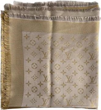 Louis Vuitton Foulard classique Pre-owned - Femme - Pre-owned - Beige - Taille: ONE Size