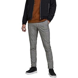 Jack & Jones Jjimarco Jjstuart AKM Bla/Yel Chck Noos Pantalon, Noir, 31W x 30L Homme