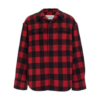 Ami Weite karierte Woll-Overshirt - - Jackets - Herren - Mehrfarbig - M
