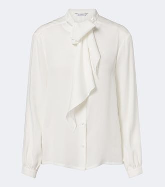 Max Mara Blouse en soie &agrave; col lavalli&egrave;re