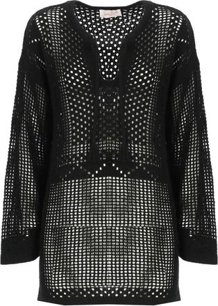 Saint Barth Femme, Maillots de bain, Noir, Taille: 40 FR Alicia Crochet Mesh Tunic