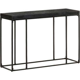 vidaXL Konsolentisch Schwarz 110x35x76 cm Massivholz Akazie und Mango Vidaxl