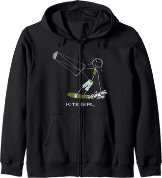 Whyitsme Design Lustiges Kiteboarding f&uuml;r Damen, Drachenm&auml;dchen, Kitesurfer Kapuzenjacke