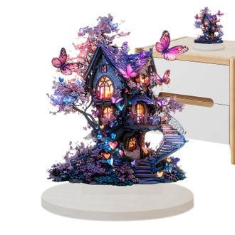 Generico M&auml;rchendekoration: Traumhafte 2D-Acrylplatte, Schreibtisch-Display, wasserdicht, magischer Weihnachtsdekorakzent, f&uuml;r Kinderzimmer, Wohnzimmer