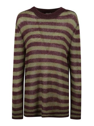 Massimo Alba Rundhalspullover - Bunt