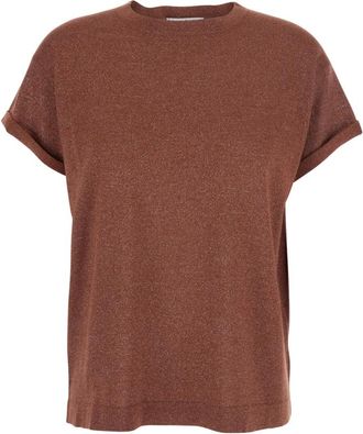 Brunello Cucinelli Femme, Tops, Rouge, Taille: 40 FR Pull ras du cou