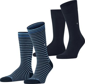 Burlington 2er Pack Socken mit Ringelstreifen und Uni in