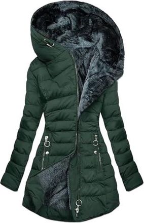 Generic Manteau dhiver pour femme, manteau dhiver pour femme avec capuche, doublure polaire, &eacute;pais et chaud en sherpa, 2025