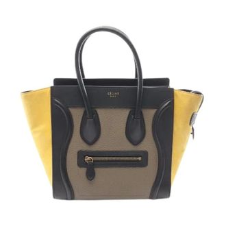 Celine Pre-owned Luggage Micro Shopper Leather Suede Tote Bag - Femme - Pre-owned - Multicolore - Taille: ONE Size