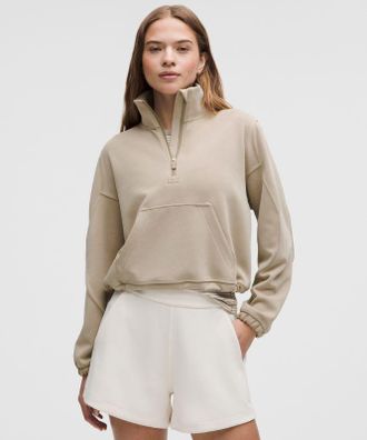 lululemon Haut demi-zipp&eacute; bross&eacute; pour Femmes - Taille 10