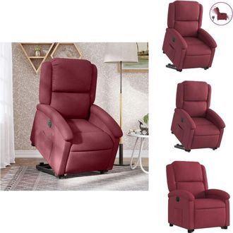 vidaXL Vidaxl - Relaxsessel mit Aufstehhilfe Elektrisch Weinrot Stoff - Relaxsessel Mit Aufstehhilfe - Fernsehsessel Mit Aufstehhilfe - TV-Sessel Mit