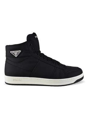 Prada Low-Top Sneaker - High-Top Sneakers In Smooth Black Nylon - Gr. 43,5 (EU) - in Schwarz - f&uuml;r Damen