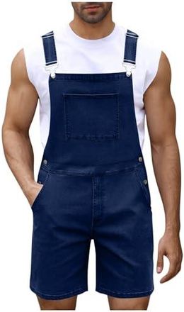 Generic Jean Homme Regular Pantalon Jeans Salopette en Denim Casual pour Homme avec Fermeture Boutonn&eacute;e, Jean Stretch Durable pour un Confort de Toutes Saison