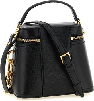 Balmain Womens Black Buffalo Leather Handbag Bag