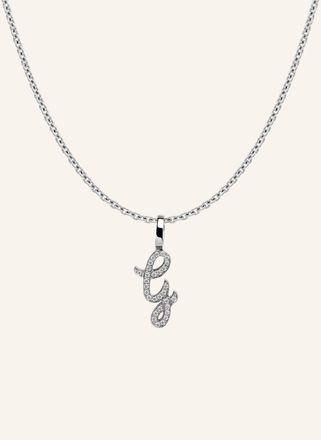 Cada Cada Kette Tiny Diamond Letter G silber