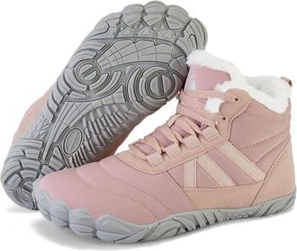 Mishansha Chaussures Hiver Homme Femme Chaussures Minimalistes Confortables Botte Hiver Antidérapantes Bottes de Neige Souple Bottines Barefoot avec Chaude Doub