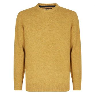 Barbour Homme, Pulls, Jaune, Taille: L Essential Tisbury en cuivre à manches longues