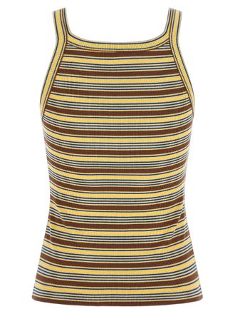 Fendi Womens Multicolor Cotton Sleeveles T-Shirt