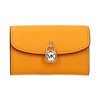 Michael Kors Femme, Accessoires, Orange, Taille: ONE Size Portefeuille Bi-Fold de Luxe en Cuir