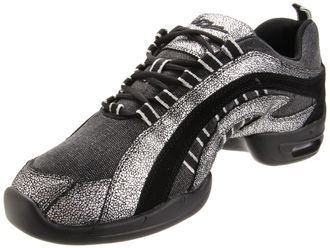 Sansha Damen Electron Canvas Tanzschuh, schwarz/Silber, 36 EU