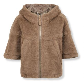 Max Mara Petalo Teddy Cape - - Jackets - Damen - Braun - S/M