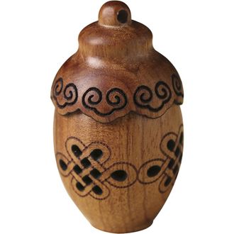 Beaupretty H&ouml;lzerne Aromatherapie Flasche Mit Diffusor F&uuml;r &Auml;therische &Ouml;le Und Duftperlen Tragbarer Nachf&uuml;llbeh&auml;lter F&uuml;r Zuhause Und Auto Handgefertigte Holzflasc