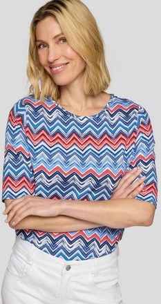 Rabe Rundhalsshirt mit grafischem Muster