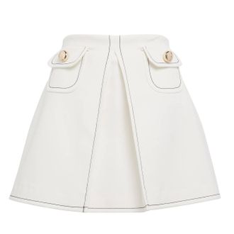 Sandro Box Pleated Mini Skirt Size S