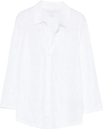 Majestic Filatures Femme, Blouses et Chemises, Blanc, Taille: 40 FR Camicia bottoni