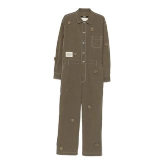 Song for the Mute The Gardener Crochet Flower Jumpsuit - - Jumpsuits & Playsuits - Herren - Gr&uuml;n - L