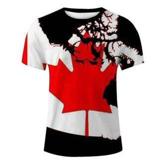 Generic T-shirt pour homme - T-shirt canadien pour homme - Drapeau patriotique canadien, Blanc., 3XL