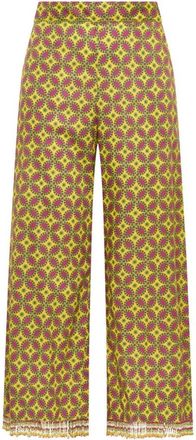 Maliparmi Maliparmi, Femme, Pantalons, Jaune, Taille: 40 FR Floral Spin Pantalons