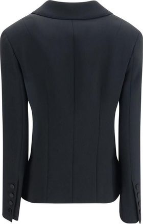 Ermanno Scervino Double-Breasted Viscose Blazer - Black