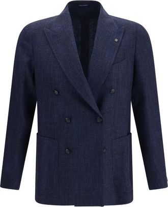 Tagliatore Blazer simple boutonnage avec poches plaqu&eacute;es - Homme - Vestes - Bleu - Taille: L