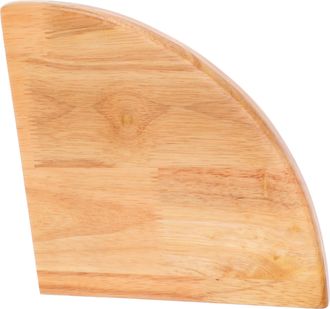 NUOBESTY Healeved Wandregal aus Gummibaumholz Sektorf&ouml;rmiges Eckregal mit 21cm Radius Wandmontiertes Dekorations und Aufbewahrungsboard f&uuml;r Wohnzimmer und Schl