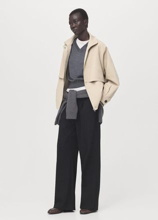 Mango Veste en coton poches gris clair/pastel - Femme - XS - MANGO