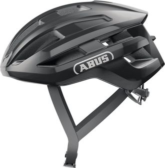 ABUS Rennradhelm PowerDome - leichter Fahrradhelm mit cleverem Belüftungssystem und aerodynamischem Profil - Made in Italy - für Damen und Herren - Schwarz